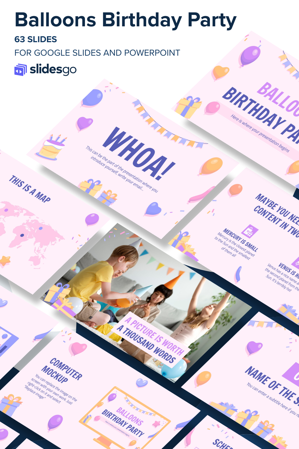 Balloons Birthday Party | Google Slides & PowerPoint