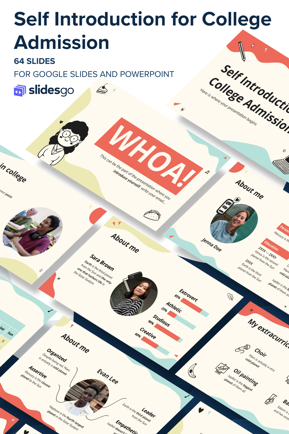 Self Introduction for College Admission | Google Slides