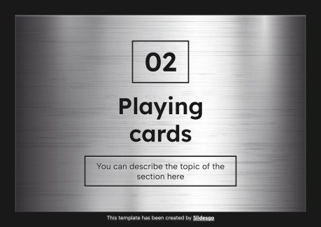 Metallic Printable Deck of Cards | Google Slides & PPT