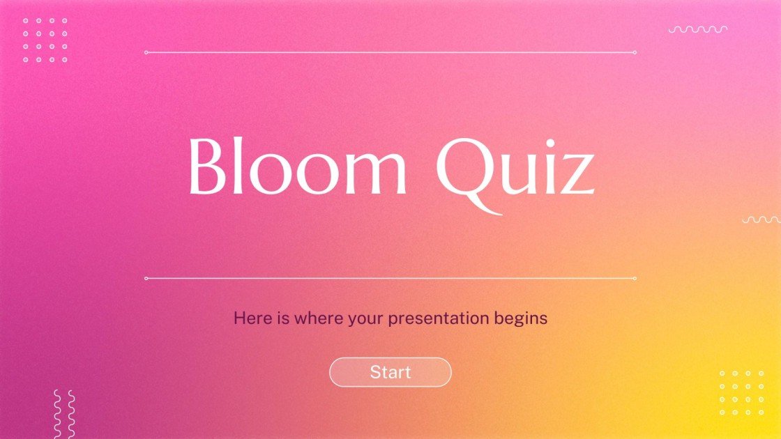 Bloom Quiz | Template for Google Slides and PowerPoint