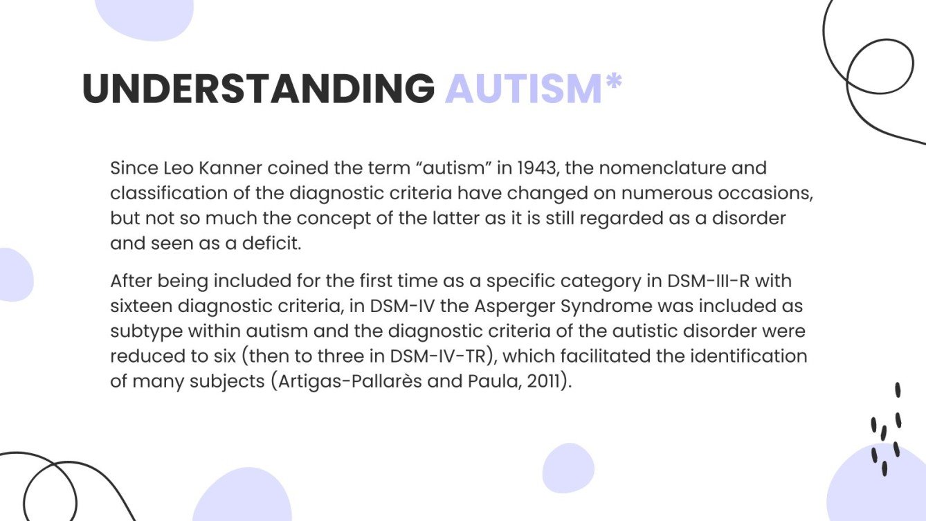 Autism Diagnoses According to the DSM-5 | Google Slides