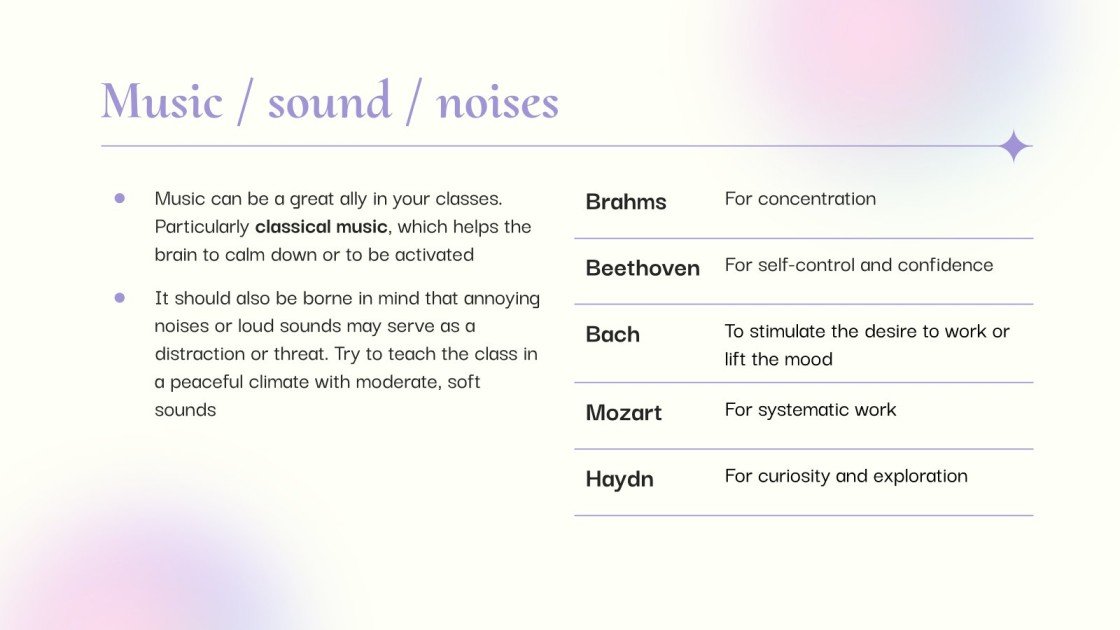 Brain-Compatible Classroom: Physical Environment