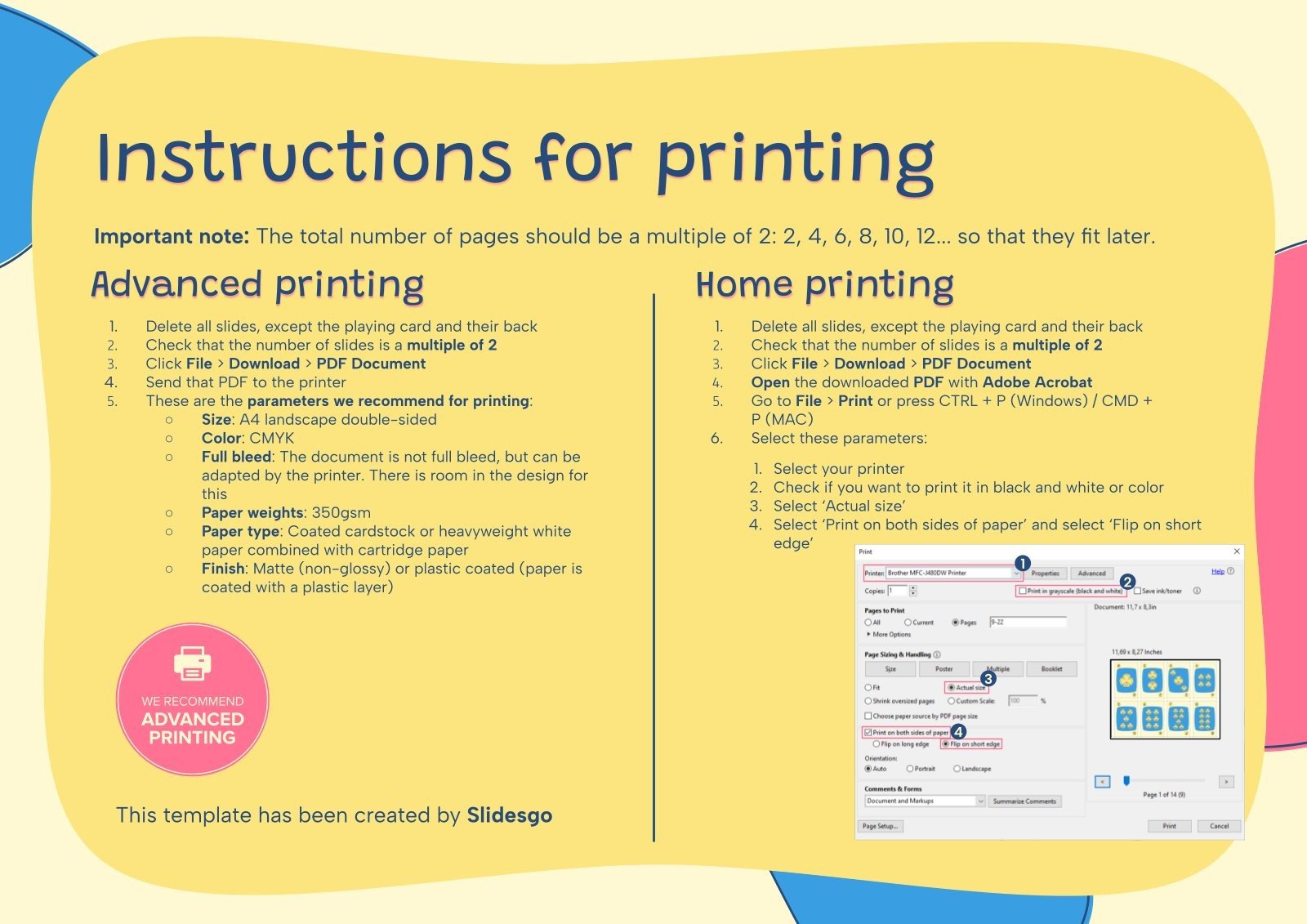 Cute Printable Deck of Cards for Kids | Google Slides & PPT