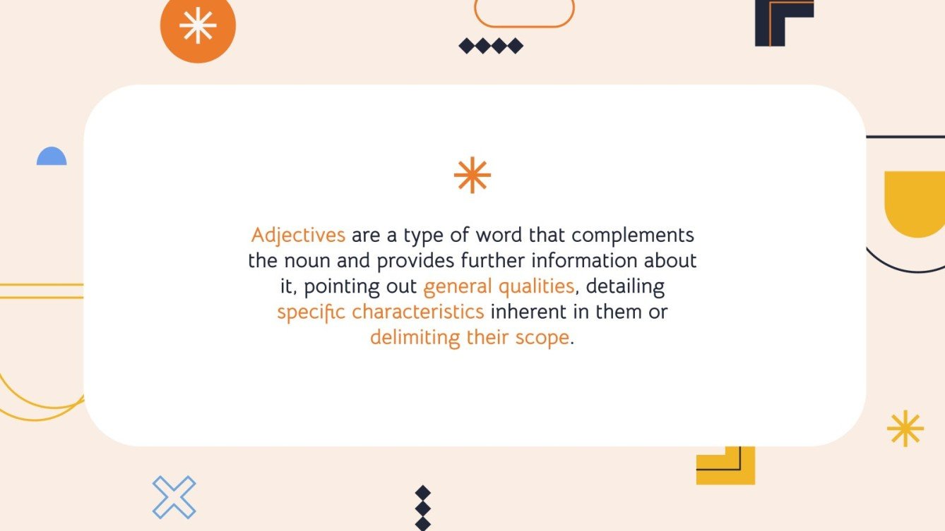 Word Classification: Nouns, Adjectives and Verbs