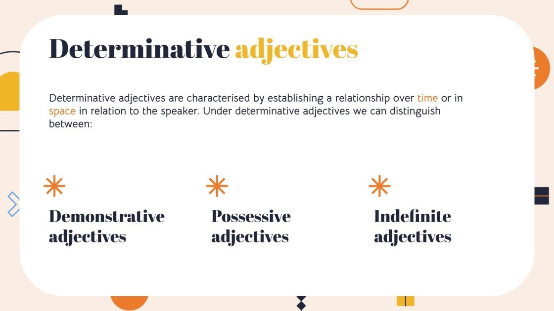 Las palabras: sustantivos, adjetivos y verbos
