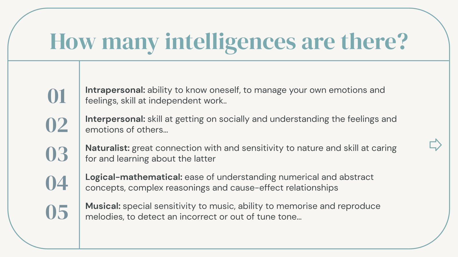 Multiple Intelligences | Google Slides & PowerPoint Template