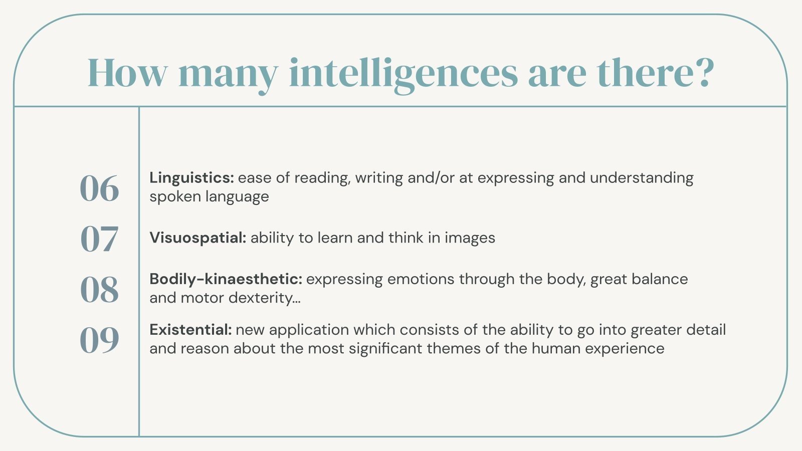 Multiple Intelligences | Google Slides & PowerPoint Template