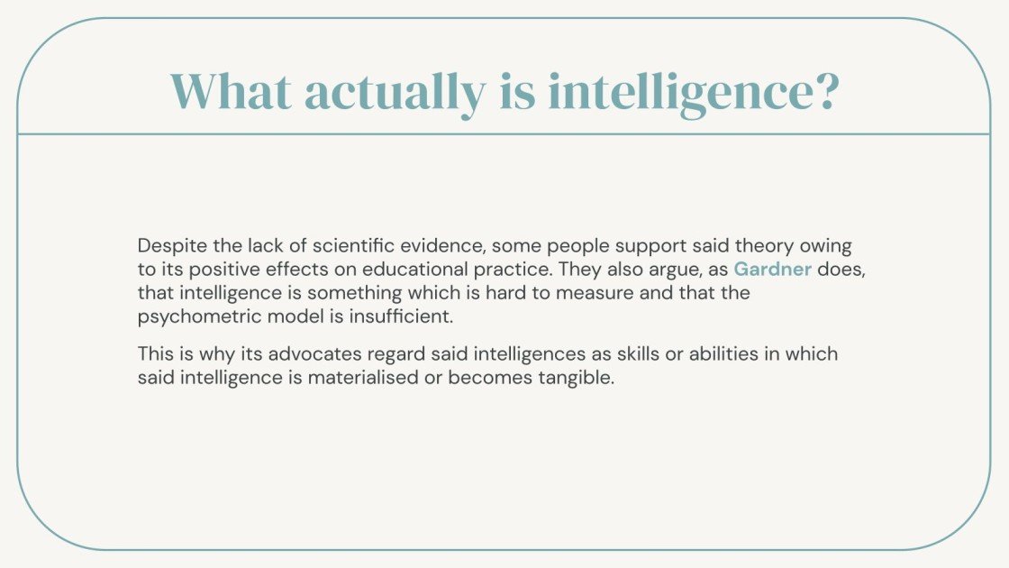 Multiple Intelligences | Google Slides & PowerPoint Template