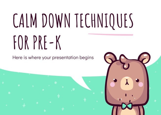 Calm Down Techniques for Pre-K | Google Slides & PPT template