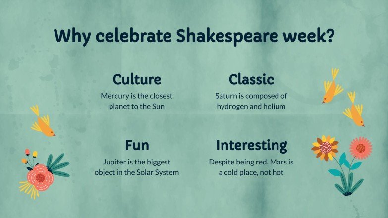 Shakespeare Week School Project | Google Slides & PPT