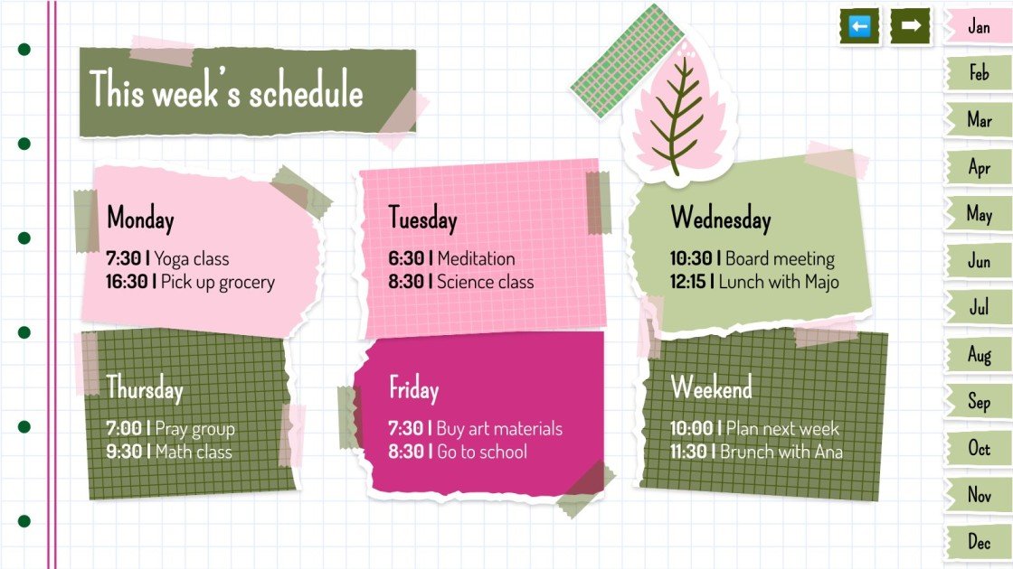 Scrapbook Yearly Planner for Education | Google Slides & PPT