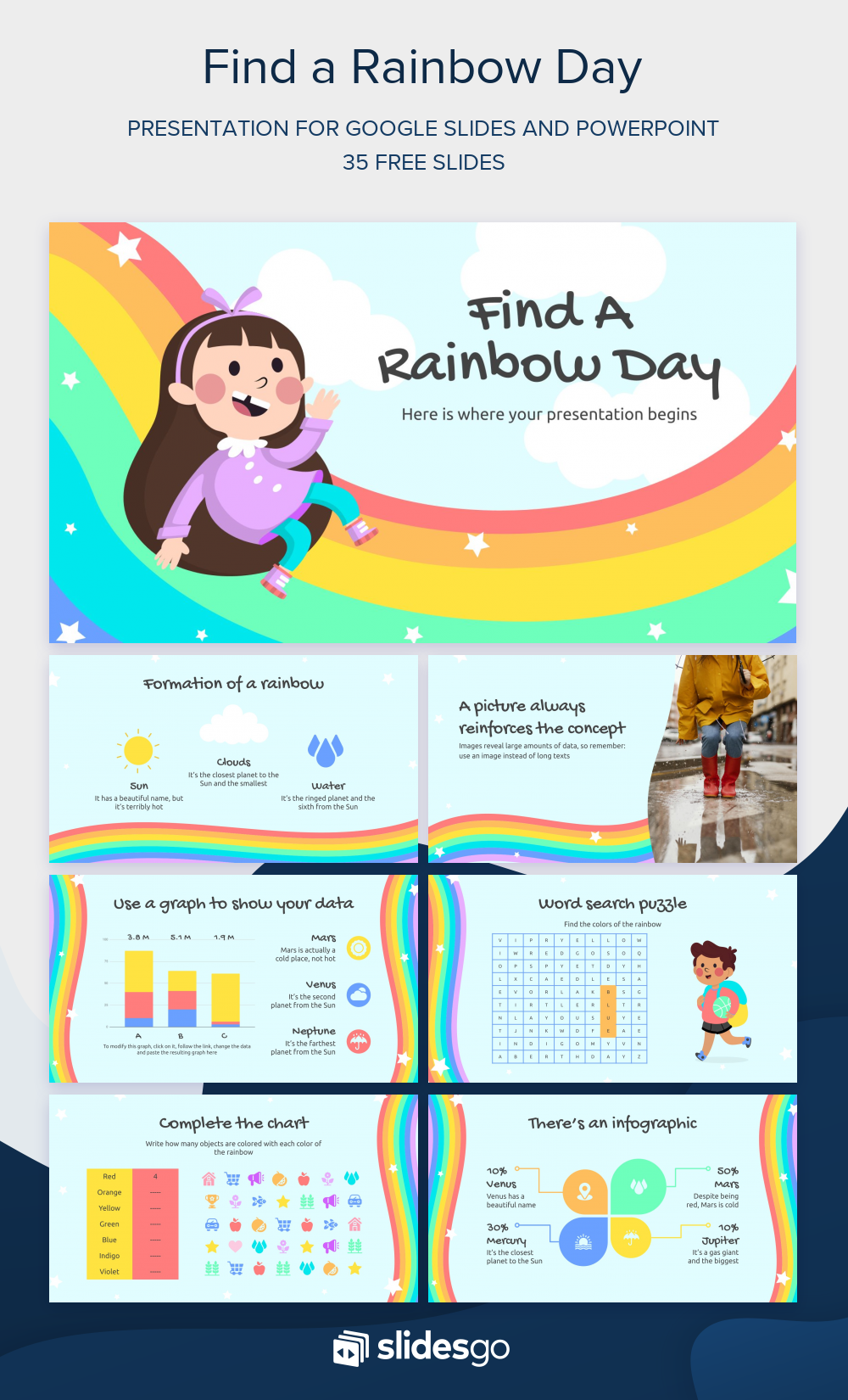 Find a Rainbow Day | Google Slides & PowerPoint theme