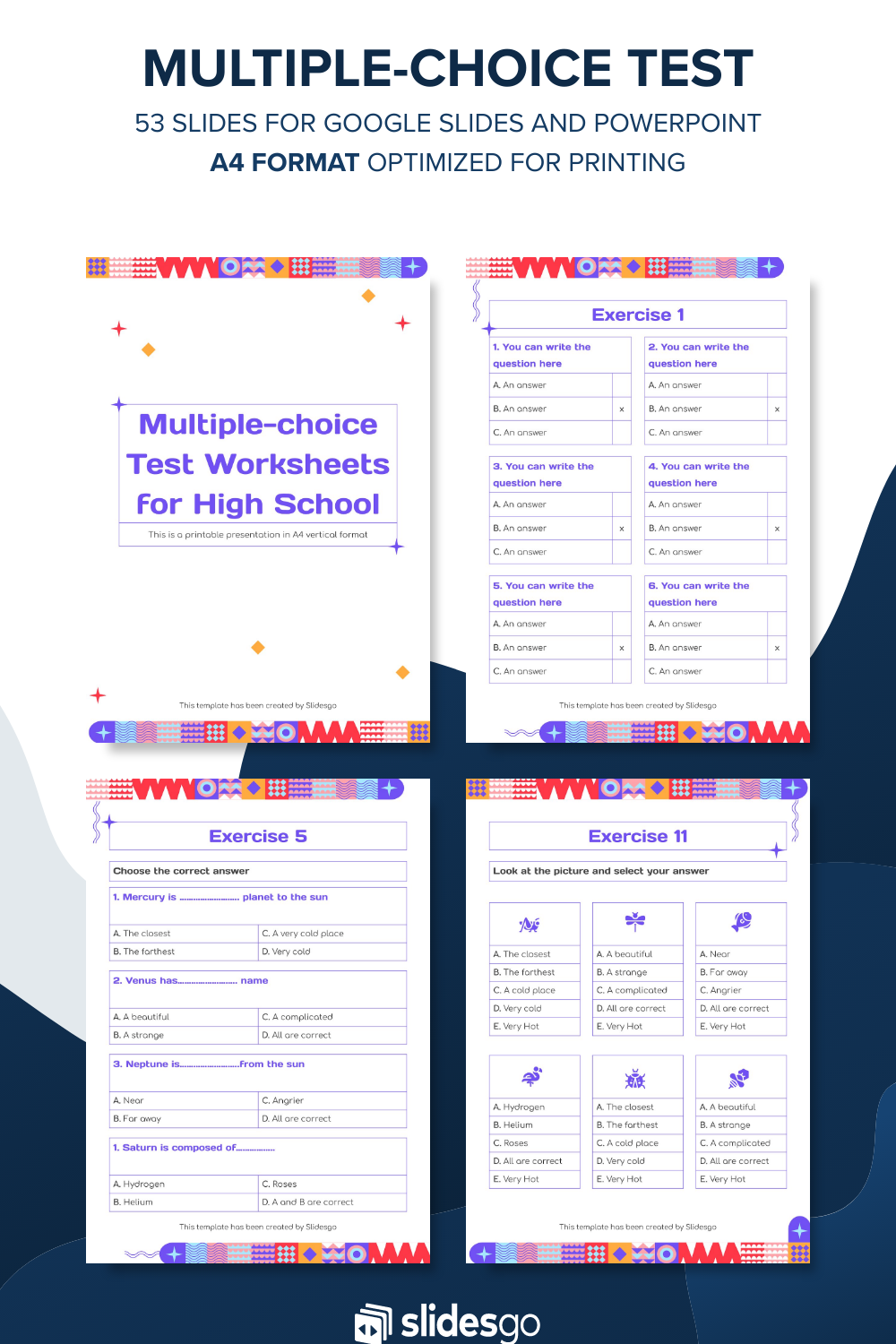 Multiple-choice Test Worksheets | Google Slides & PPT