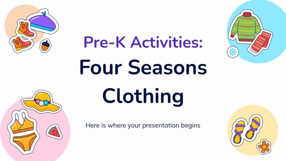Pre-K Activities: Four Seasons Clothing | Google Slides