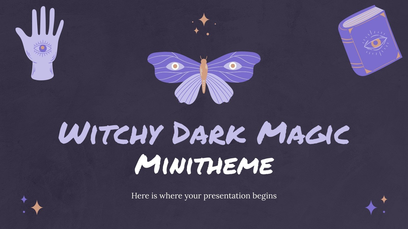 Minithème de magie noire sorcière | Google Slides et PPT
