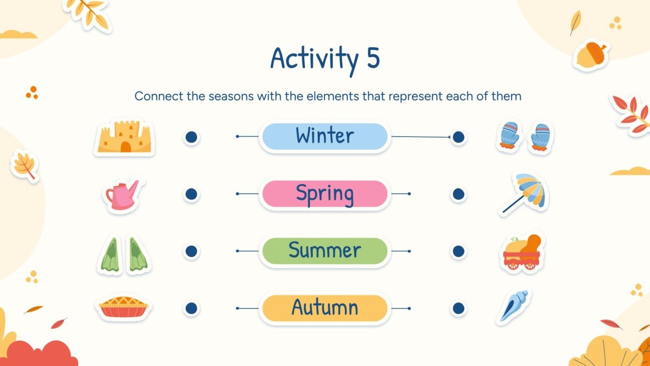 Actividades para preescolar: las cuatro estaciones del año