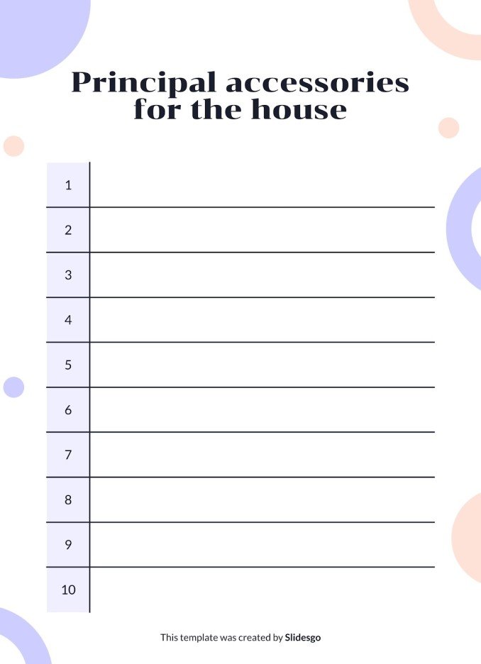 Home Wish List | Google Slides and PowerPoint template