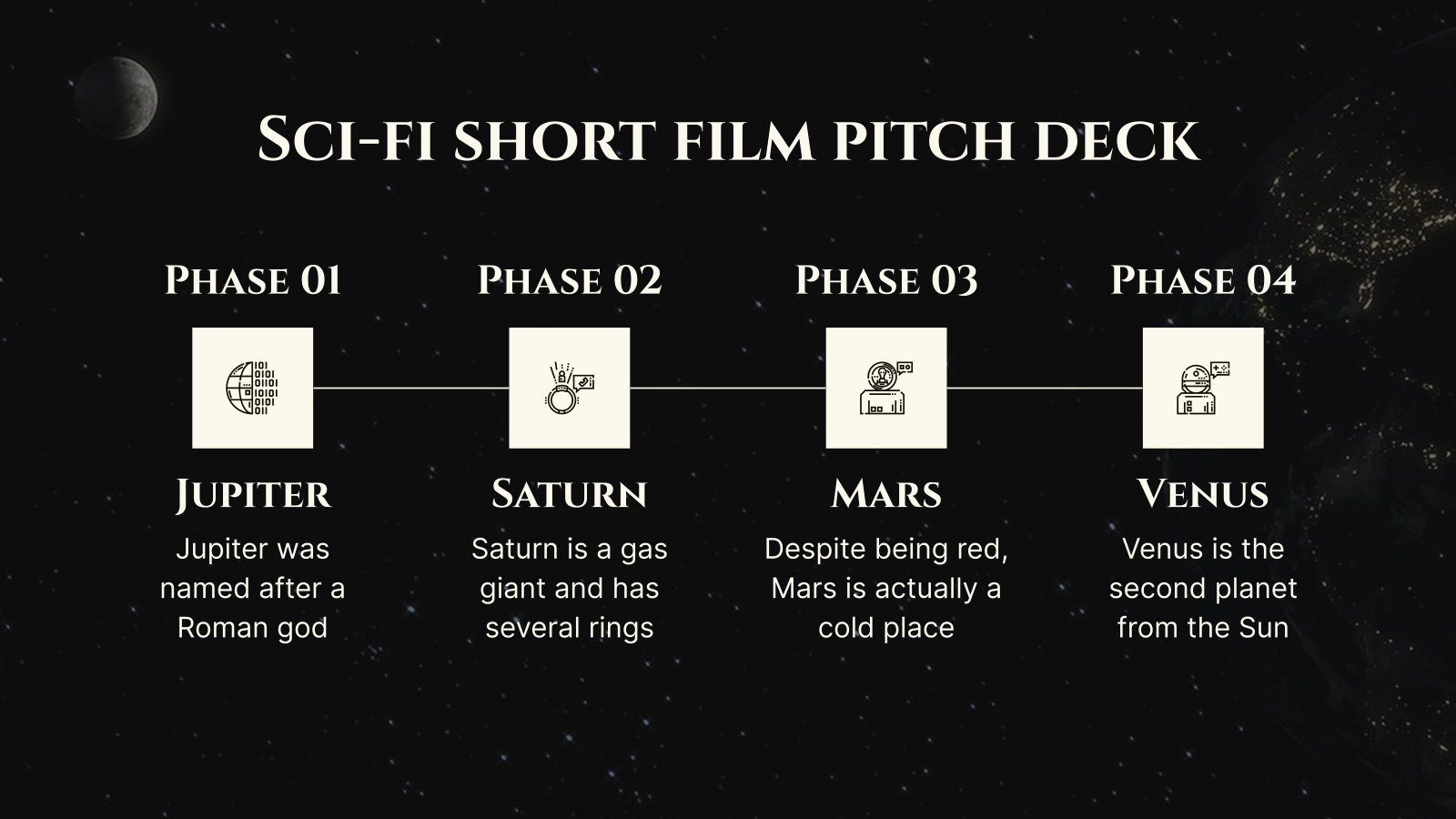 Sci-fi Short Film Pitch Deck Infographics | Google Slides