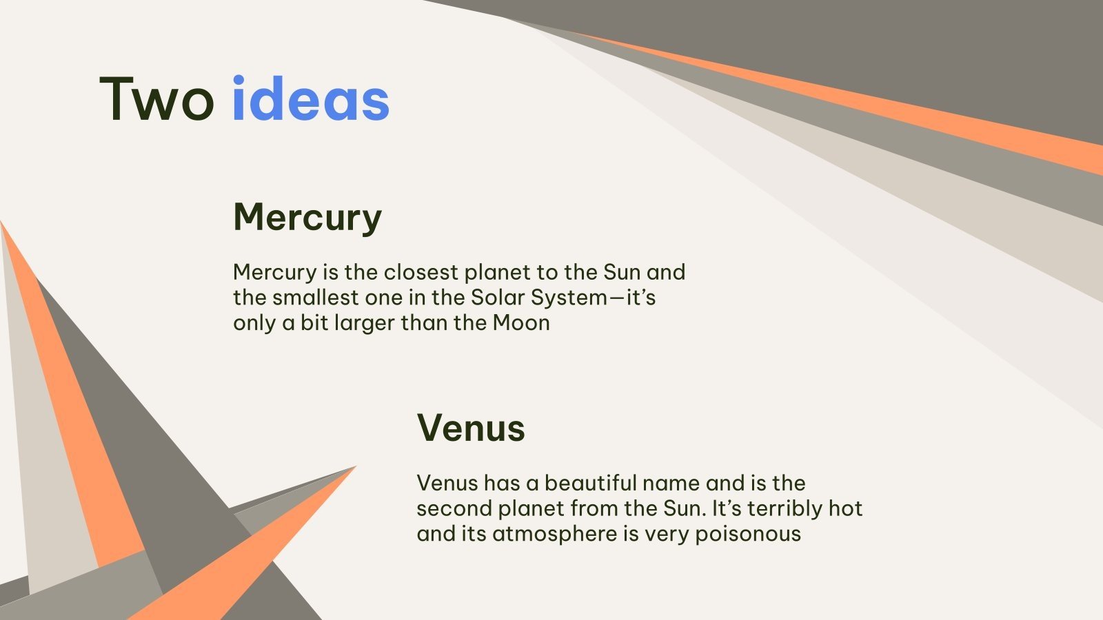 Simple Diagonal Shapes Pitch Deck | Google Slides & PPT