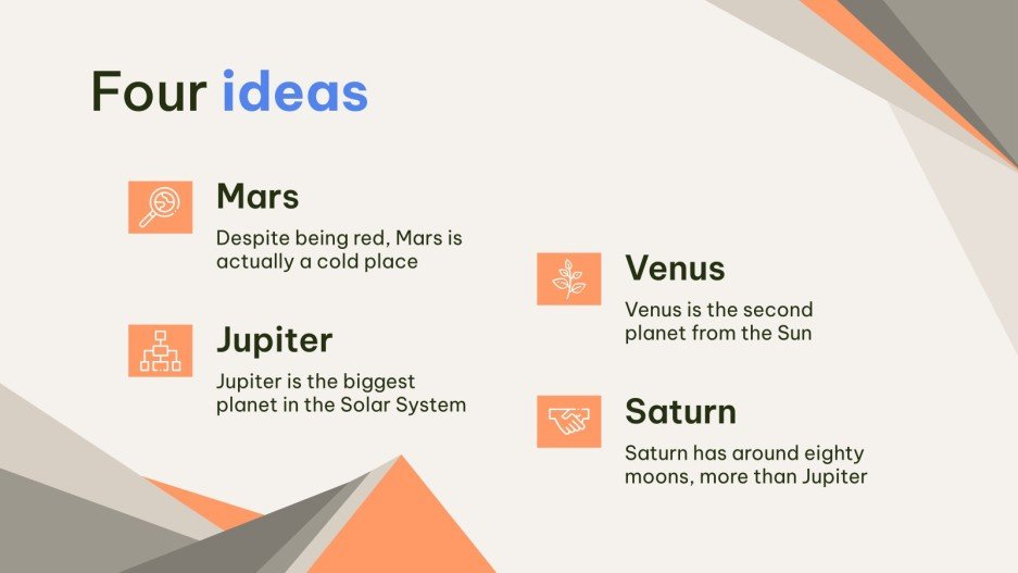 Simple Diagonal Shapes Pitch Deck | Google Slides & PPT