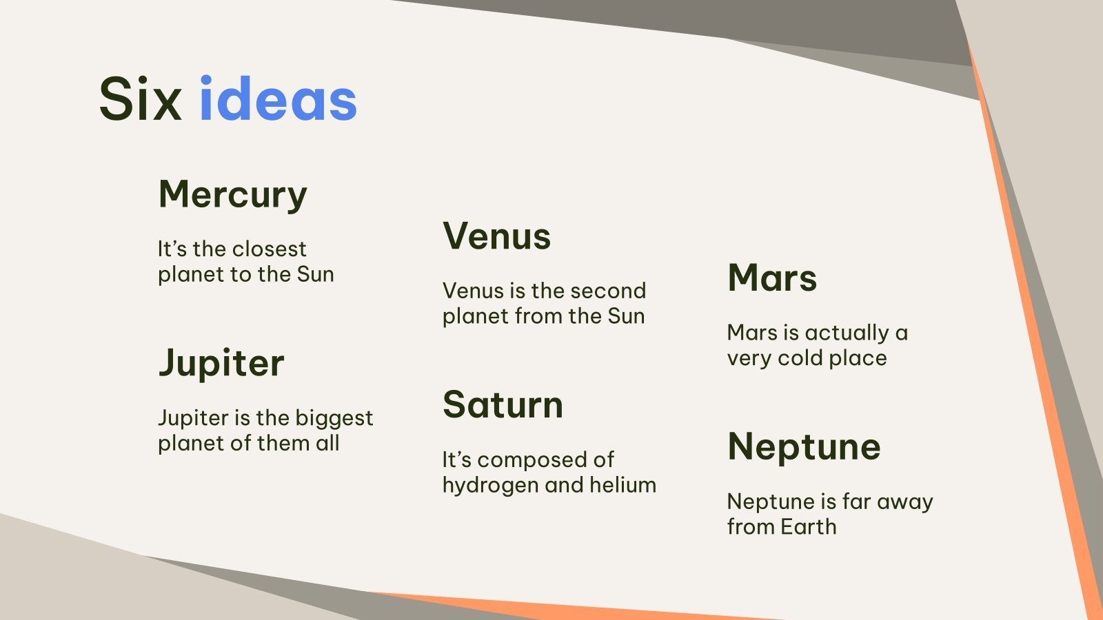 Simple Diagonal Shapes Pitch Deck | Google Slides & PPT