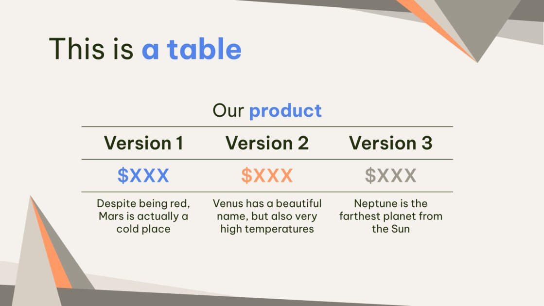 Simple Diagonal Shapes Pitch Deck | Google Slides & PPT