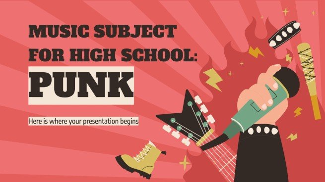 Música para secundaria: el punk | Google Slides y PPT