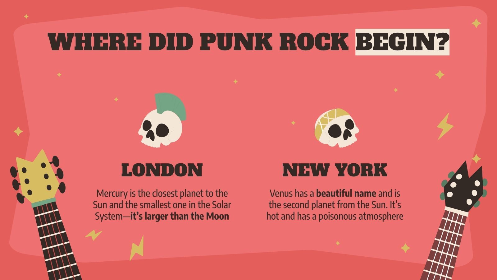 Música para secundaria: el punk | Google Slides y PPT