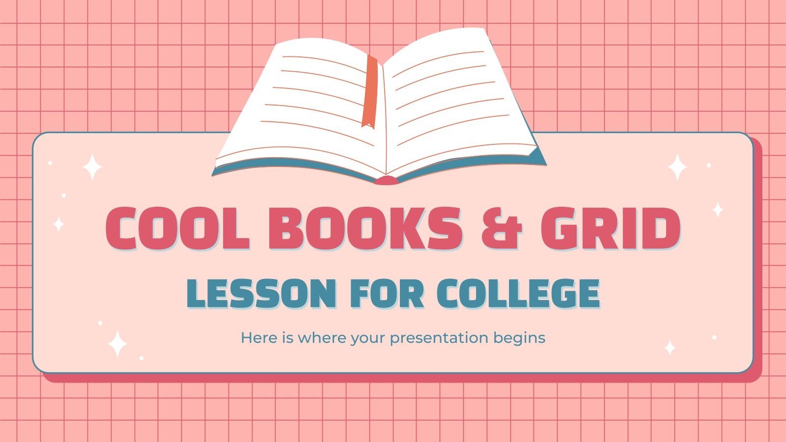 Cool Books & Grid Lesson for College | Google Slides & PPT