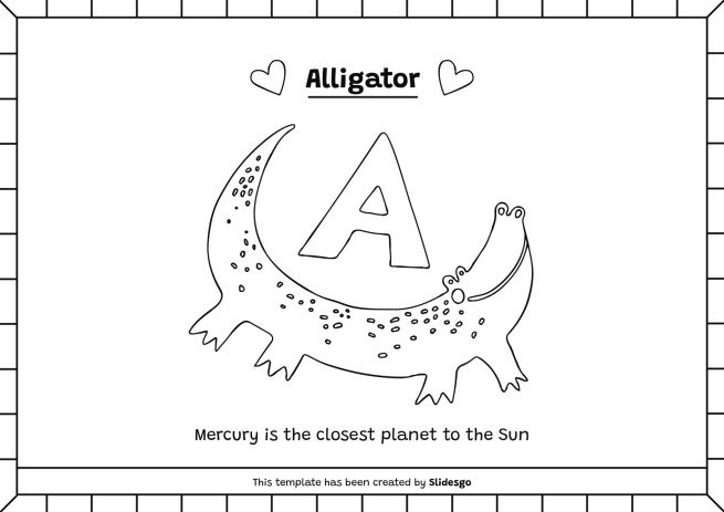 Alphabet and Animals Coloring Activities | Google Slides