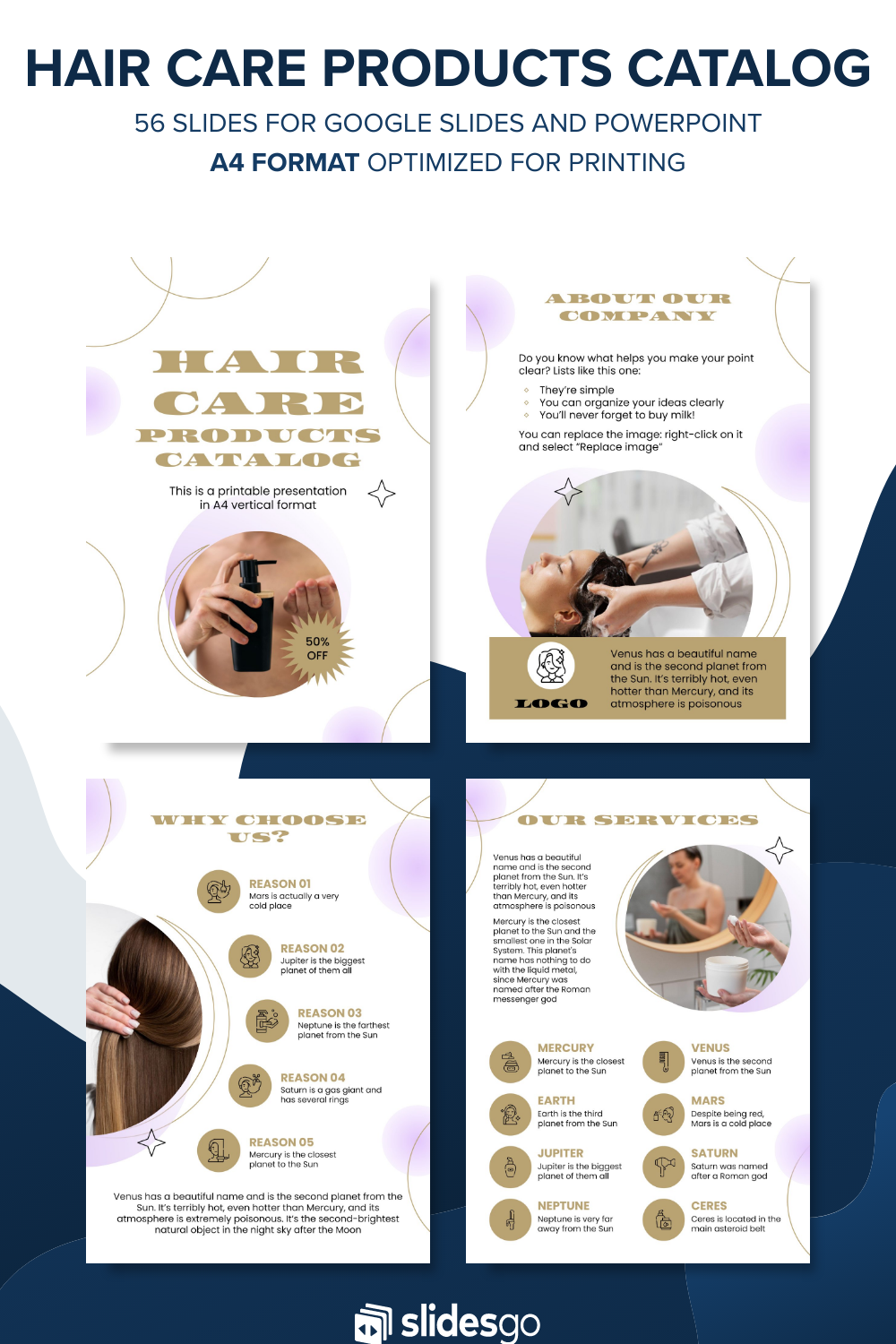 Hair Care Products Catalog | Google Slides & PowerPoint