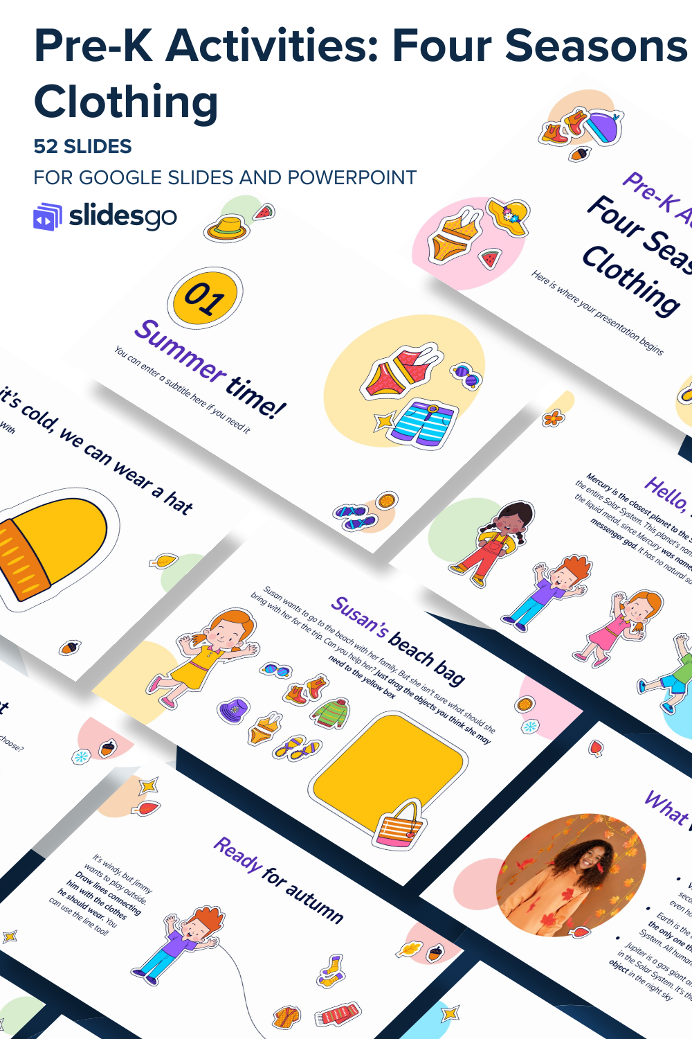 Pre-K Activities: Four Seasons Clothing | Google Slides