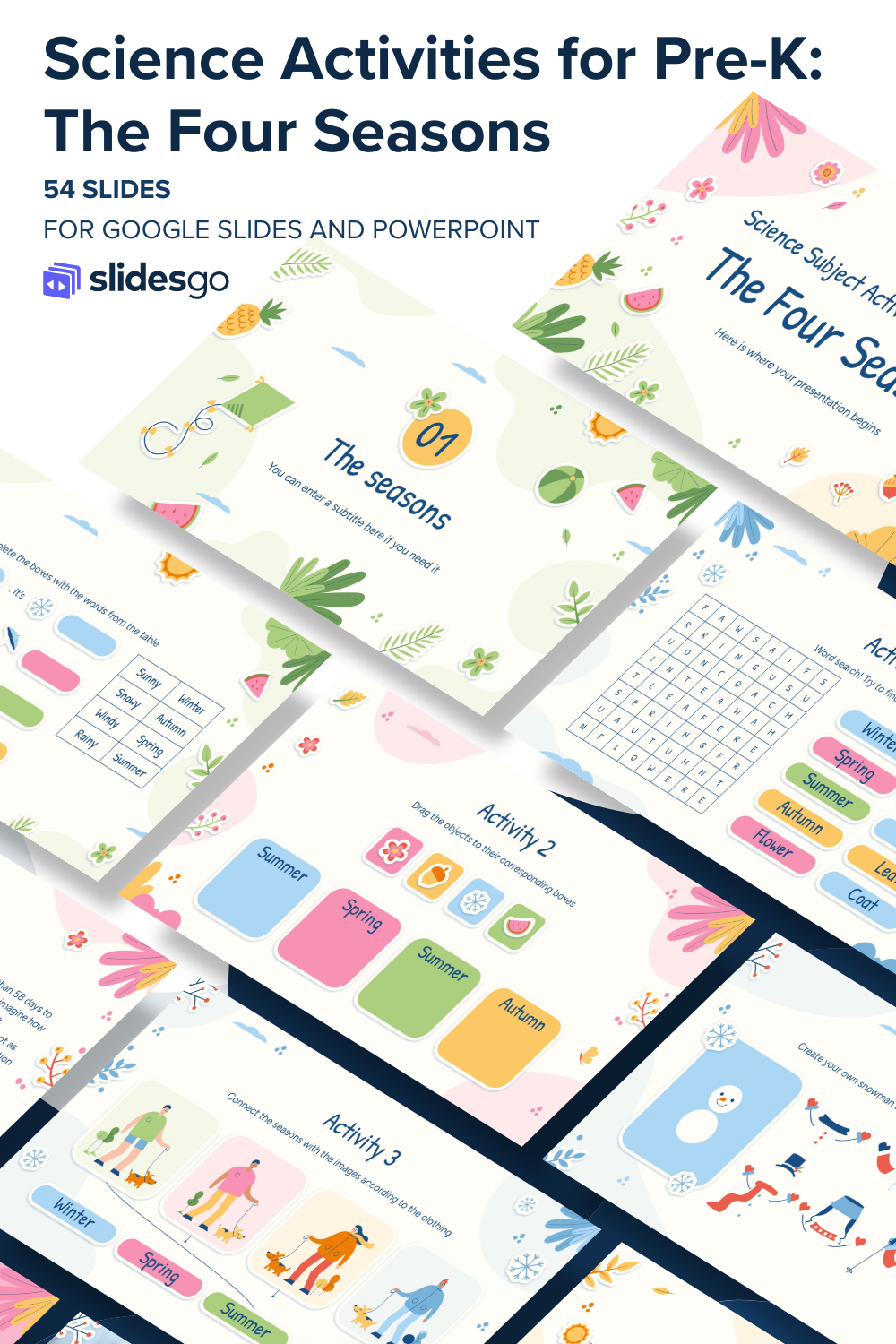 Science for Pre-K: The Four Seasons | Google Slides & PPT