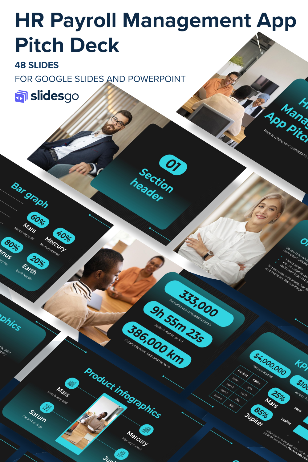 HR Payroll Management App Pitch Deck | Google Slides