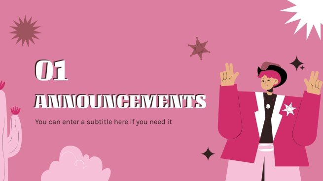 Cowgirl Newsletter | Google Slides & PPT