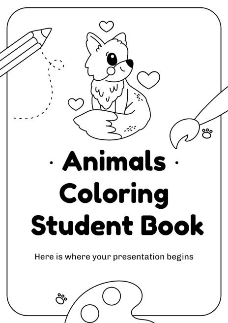 Animals Coloring Student Book | Google Slides & PPT