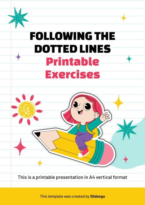 Following The Dotted Lines Printable Exercises