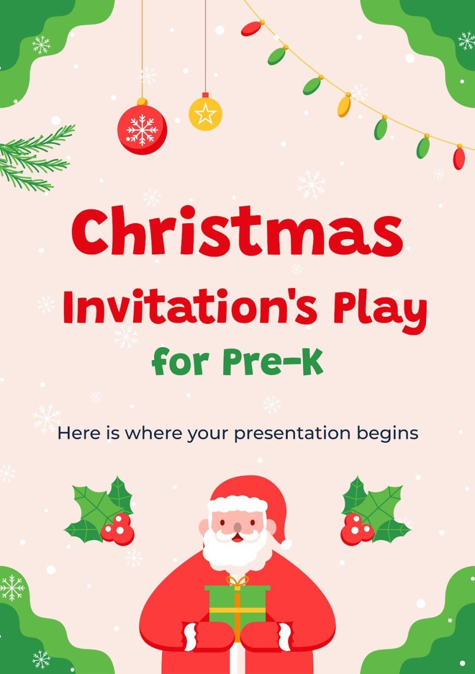 Invitations au spectacle de Noël de l'école maternelle