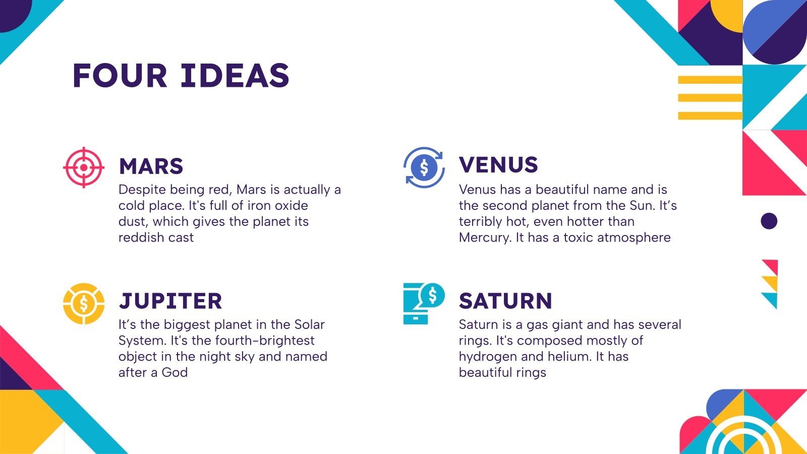 Colorful Geometric Project Proposal