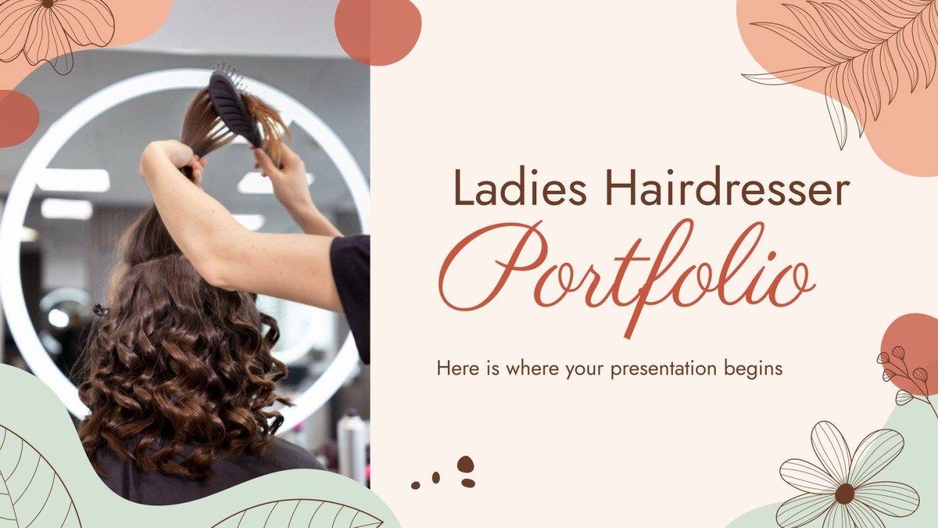 Ladies Hairdresser Porfolio | Google Slides & PPT