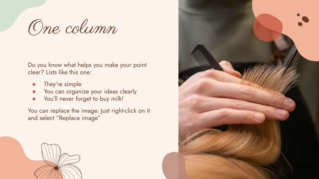 Ladies Hairdresser Porfolio | Google Slides & PPT