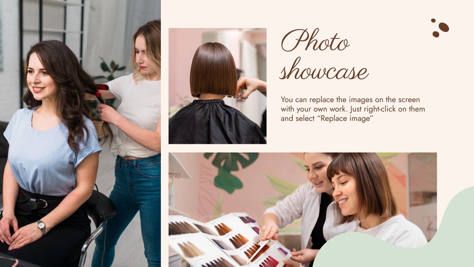 Ladies Hairdresser Porfolio | Google Slides & PPT