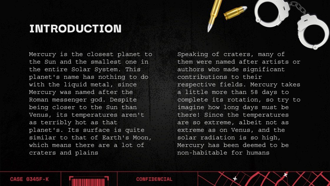 Murder Case Investigation Minitheme | Google Slides & PPT