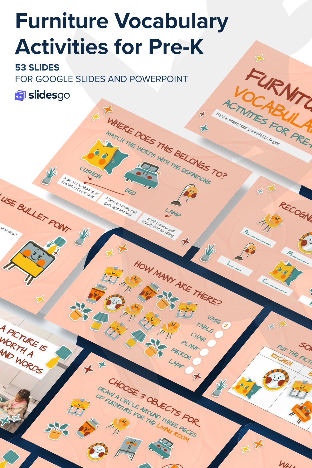 Furniture Vocabulary Activities for Pre-K | Google Slides