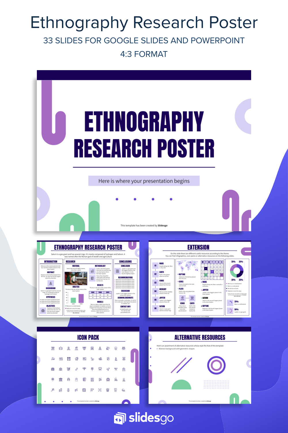 Ethnography Research Poster | Google Slides & PPT