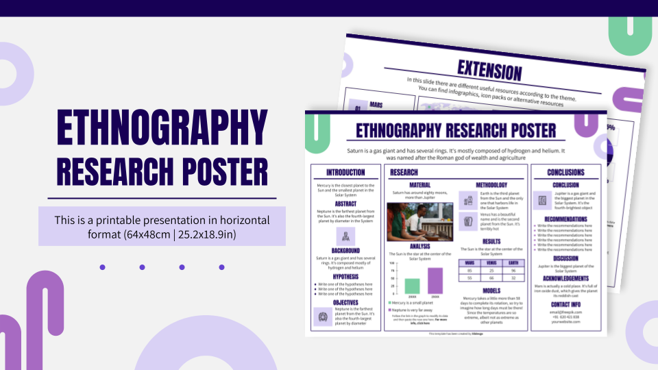 Ethnography Research Poster | Google Slides & PPT