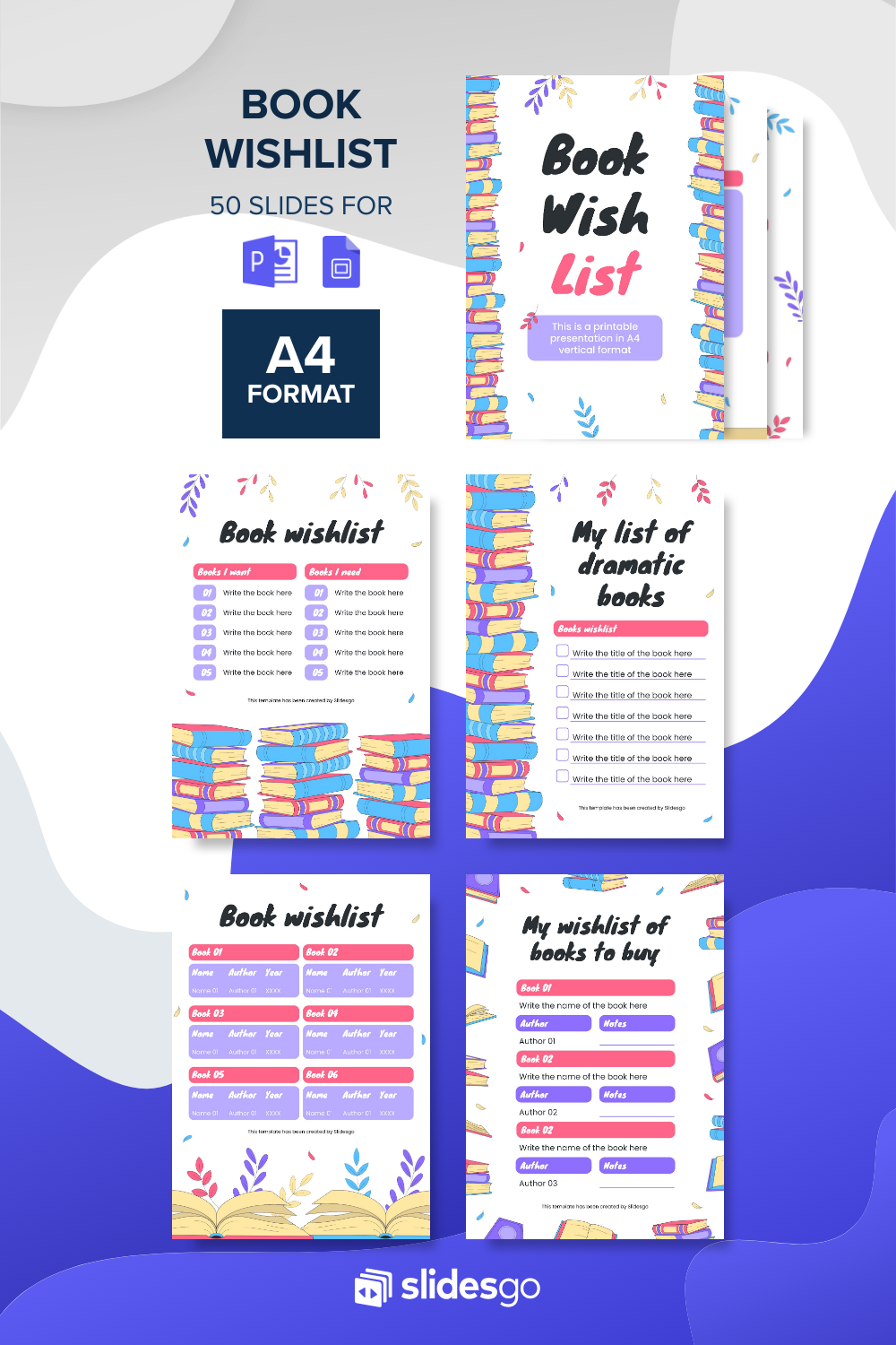 Book Wishlist | Google Slides & PowerPoint