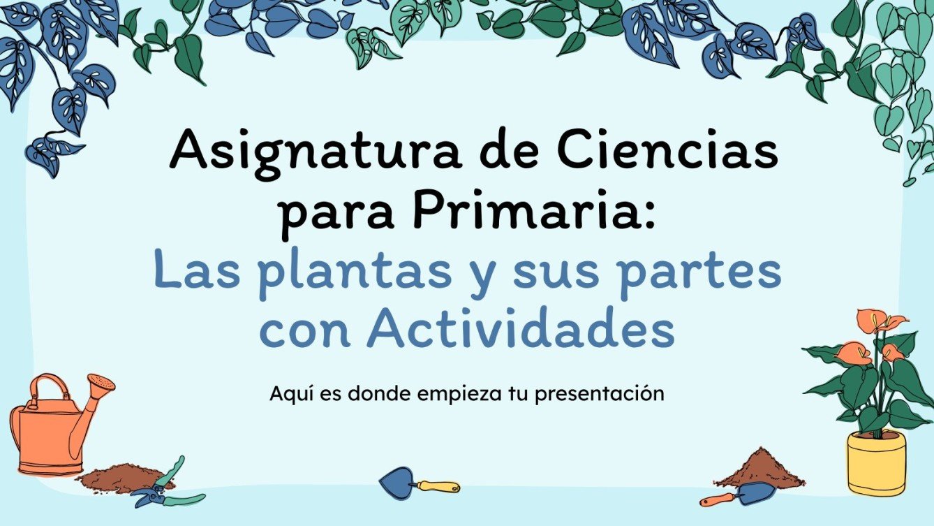 Actividades sobre las plantas y sus partes para primaria
