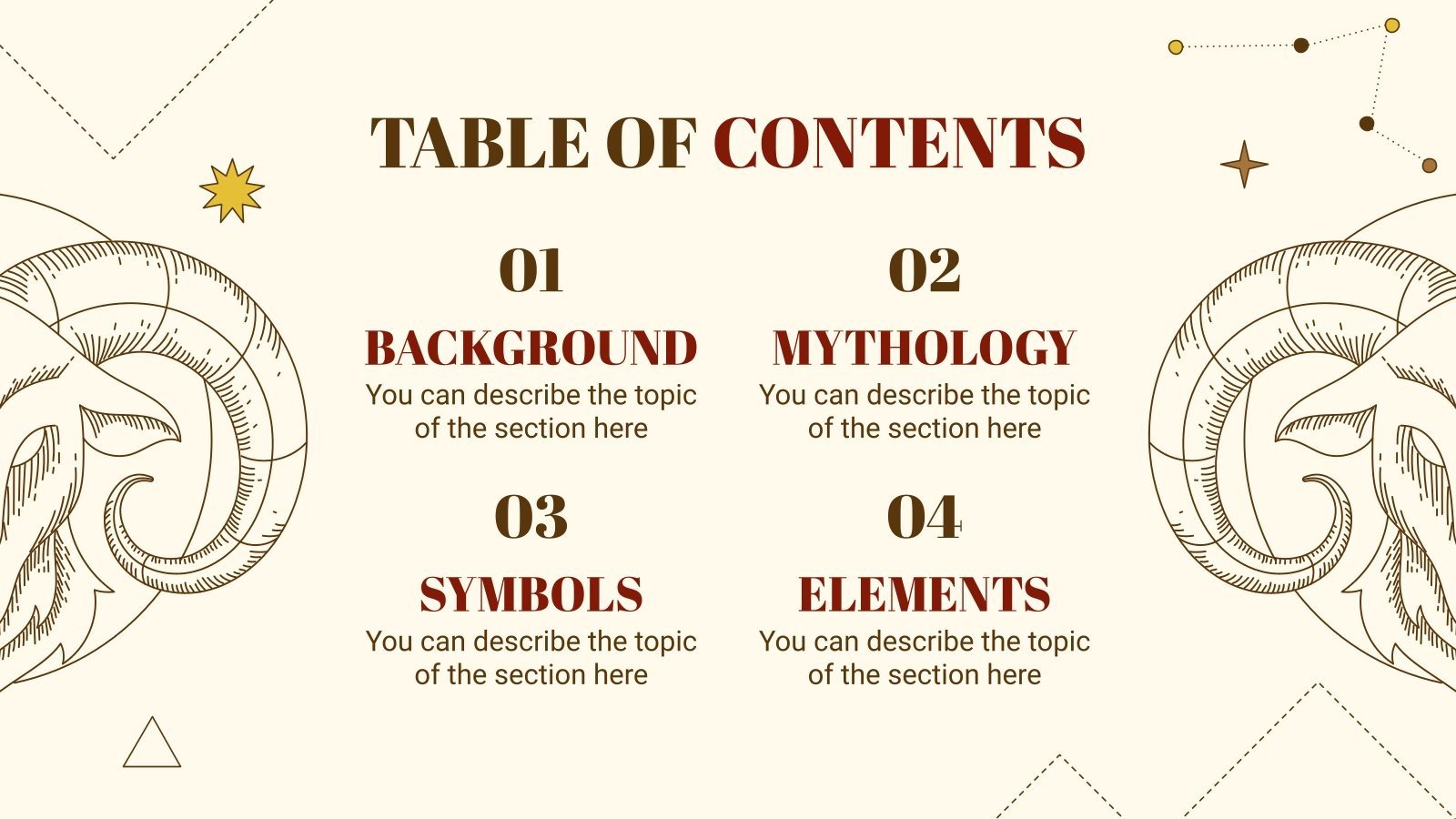 Aries - Fire Zodiac Signs | Google Slides & PowerPoint