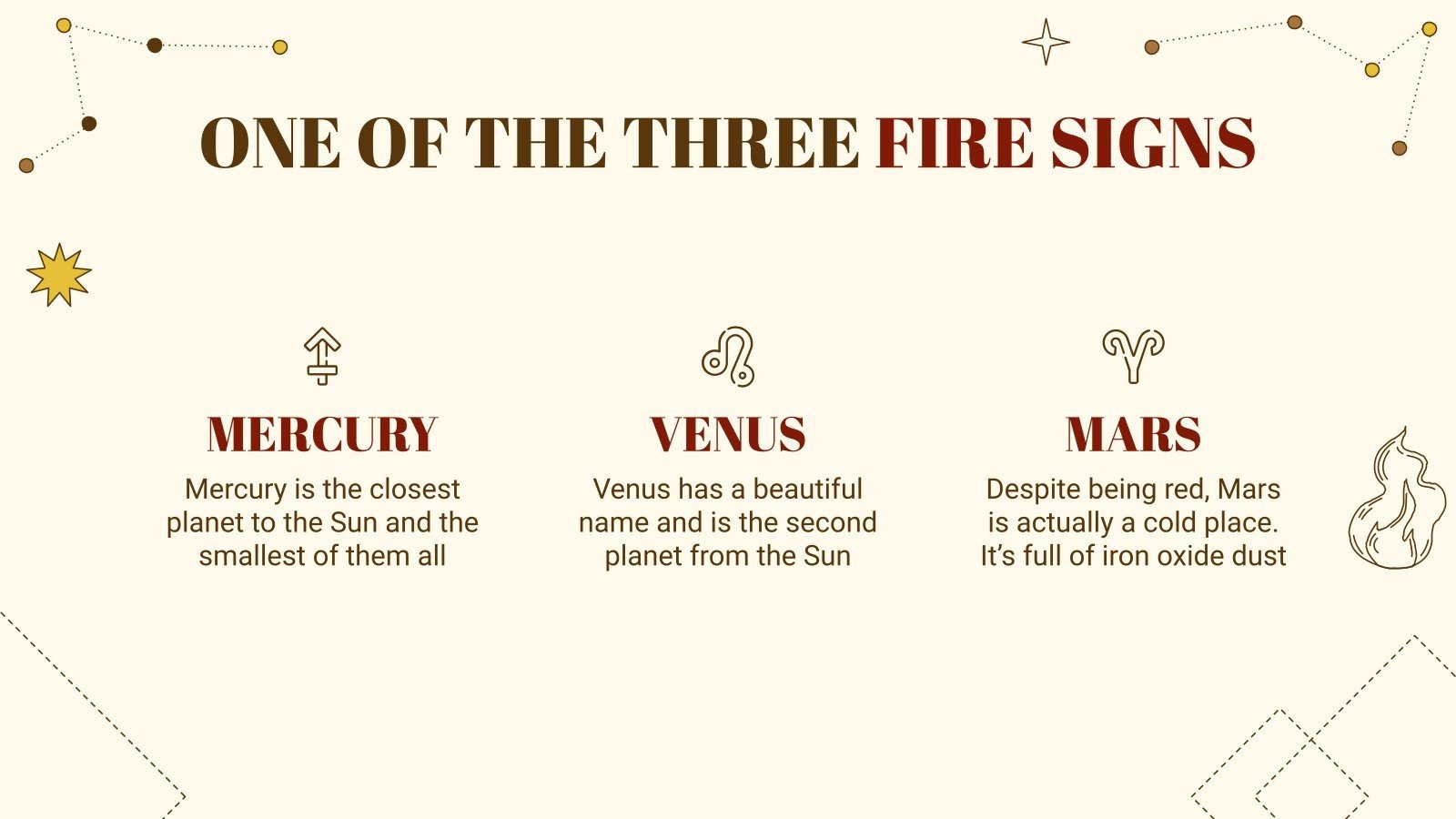 Aries - Fire Zodiac Signs | Google Slides & PowerPoint